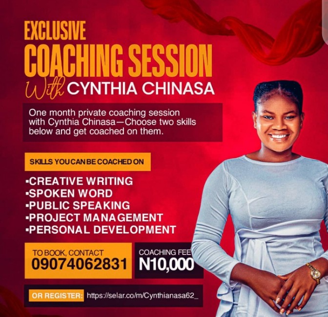 Buy Private coaching session by Cynthia Chinasa on Selar