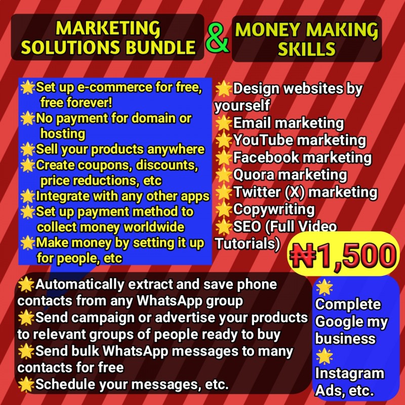 Buy Marketing Solutions Bundle Money Making Skills By Dadvo