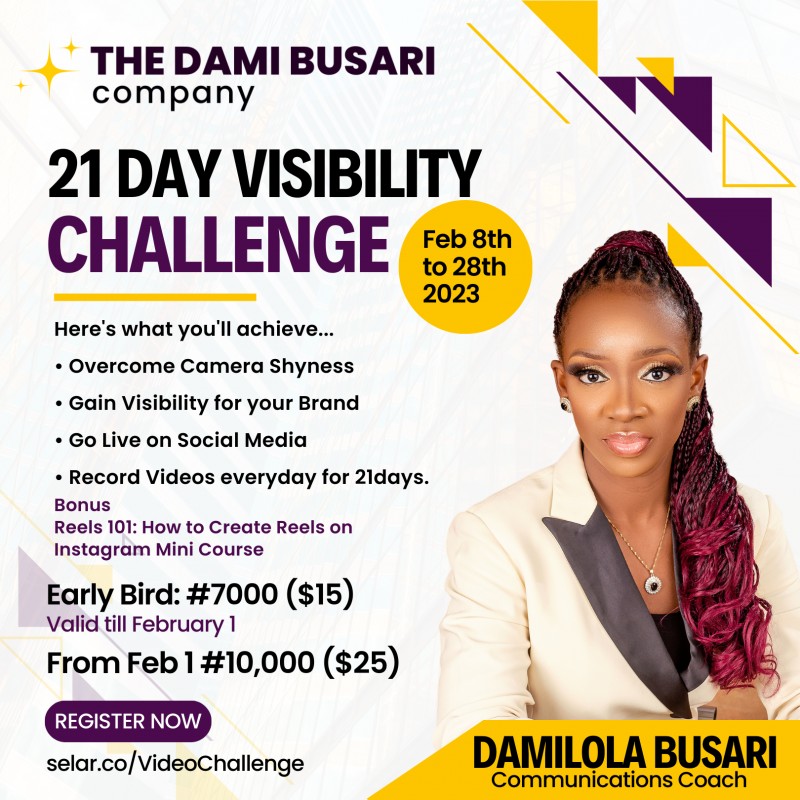 Buy 21 Day Visibility Challenge by The Dami Busari Company on Selar