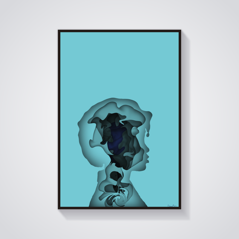 Get Scattered Mind Wall Frame (PSD file) by Damilare Adekunle on Selar