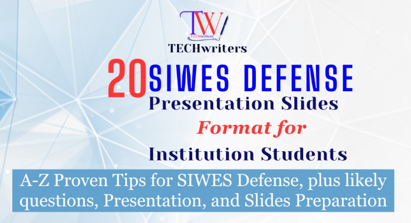 Buy SIWES PRESENTATION SLIDE GUIDE_TECHWRITERS by Daniel Dada on Selar