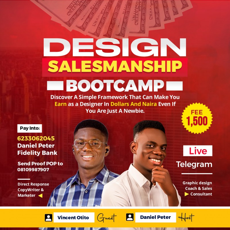 Buy DESIGN SALESMANSHIP BOOTCAMP by Daniel peter on Selar