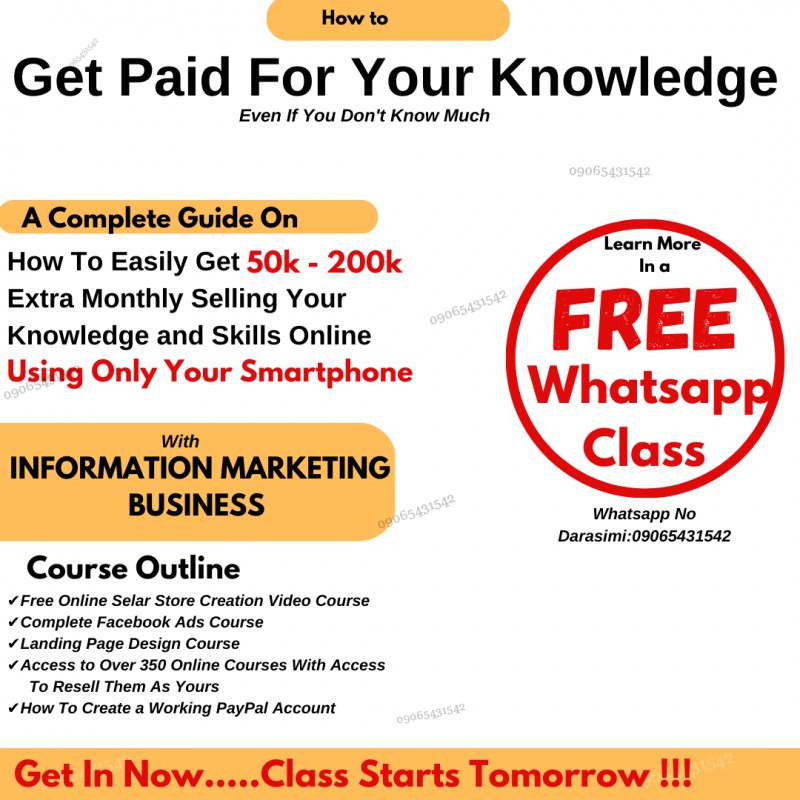 Buy Information Marketing Course by Dara simi on Selar