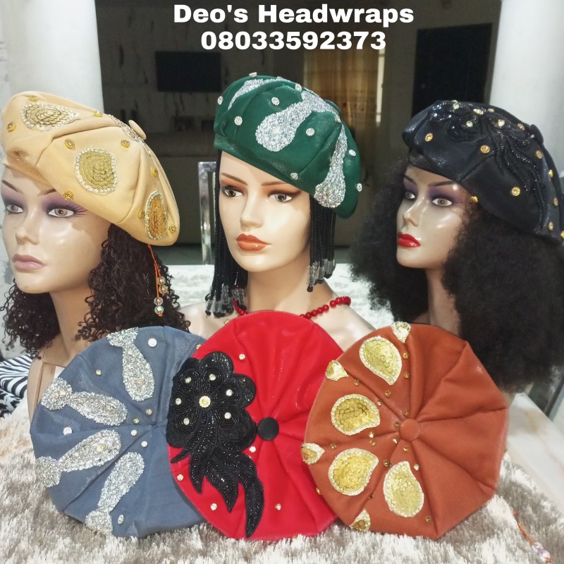 Buy Deo's Classic Embellished Berets by Deo's Headwraps on Selar