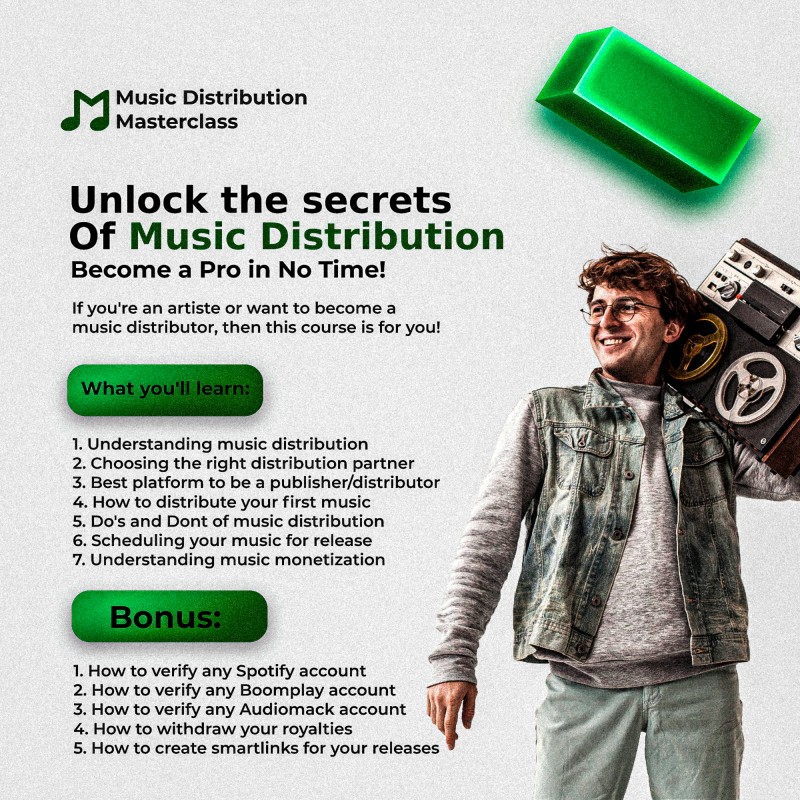 Buy Music Distribution Masterclass by Destiny Eziwhou on Selar