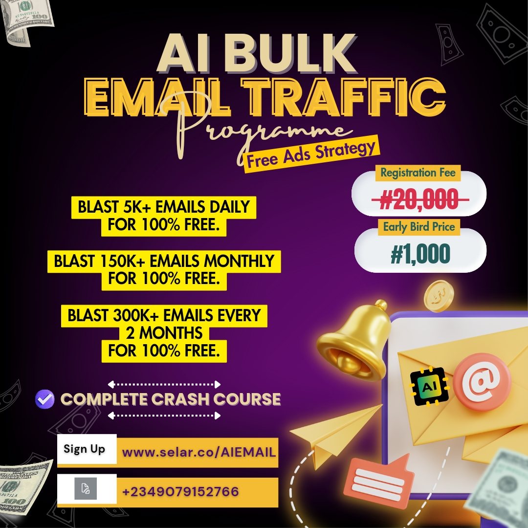 Buy AI BULK EMAIL TRAFFIC PROGRAMME (AIEMAIL) by Diggitech AG on Selar