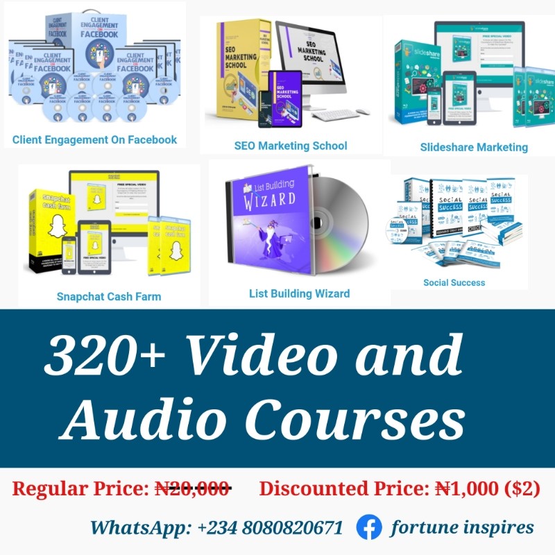 Buy +320 Premium Video Courses by Fortune Ihunweze on Selar