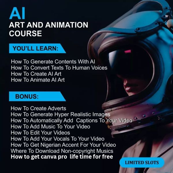 Buy AI ART AND ANIMATION COURSE by Digital tools on Selar