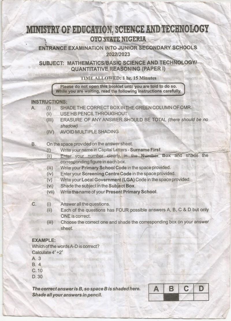 Buy National Common Entrance Past Questions & Answers [2022] by Sunday ...