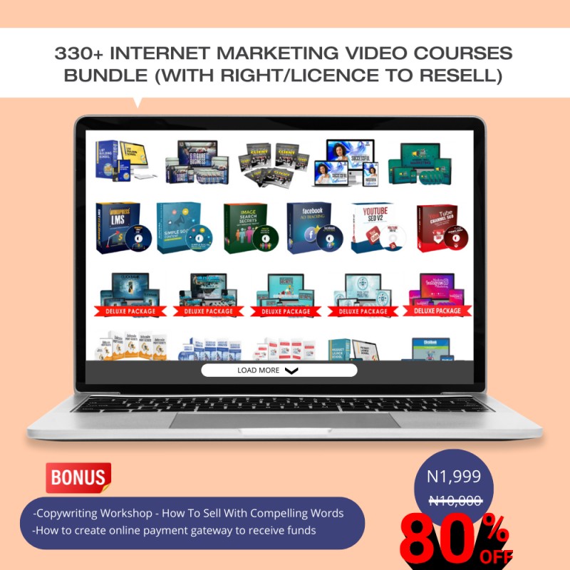 Buy 330+ Internet Marketing Courses Bundle by Yusuf Adekola on Selar