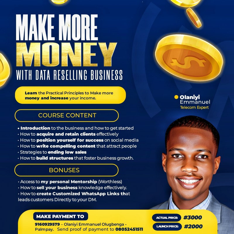 Buy MAKE MORE MONEY WITH DATA RESELLING BUSINESS by Olaniyi Emmanuel on ...