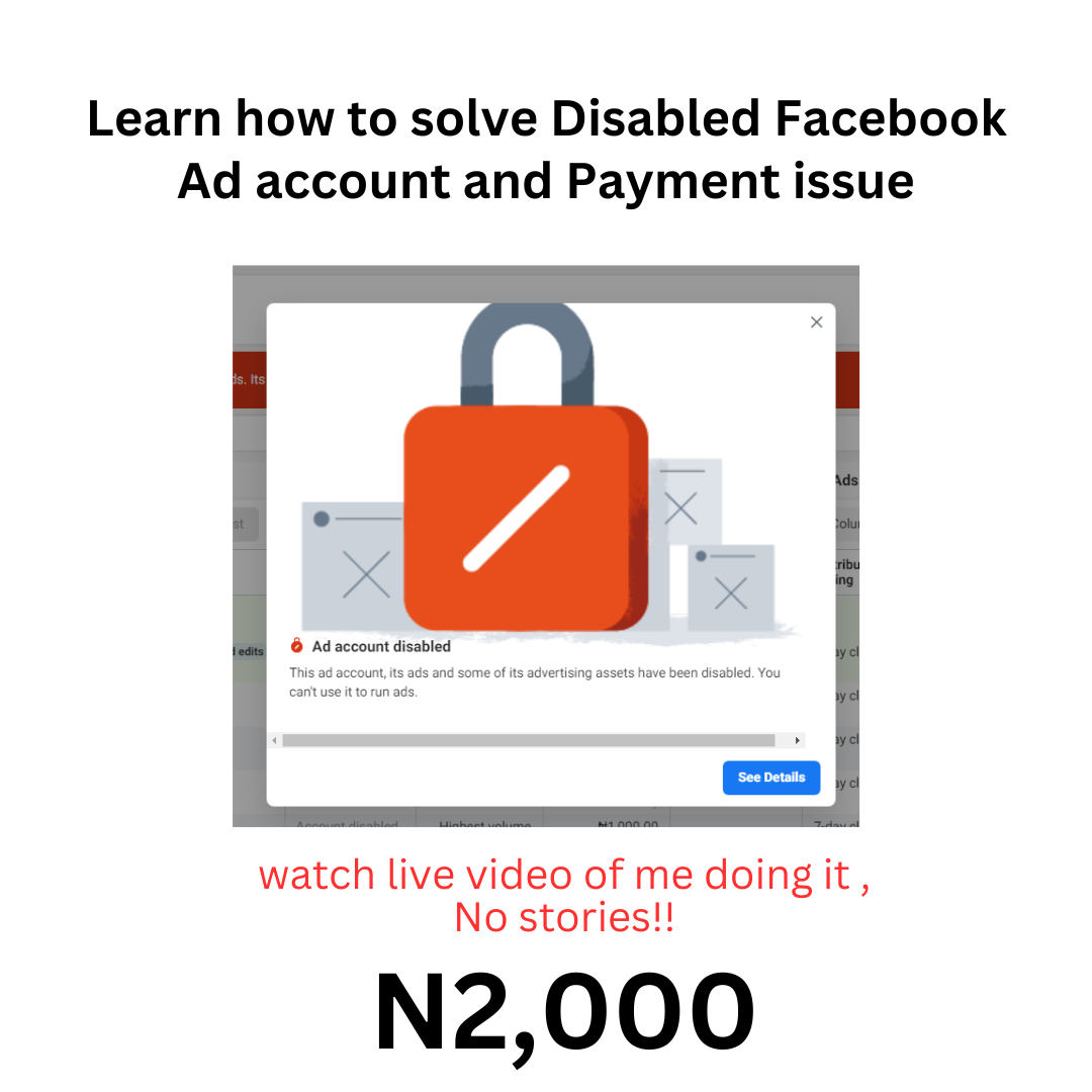 Buy SOLVE FACEBOOK AD ACCOUNT RESTRICTIONS AND PAYMENT ISSUES By Naomi