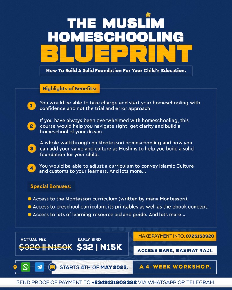 Buy The Muslim Homeschool Blueprint How To Build A Solid Foundation