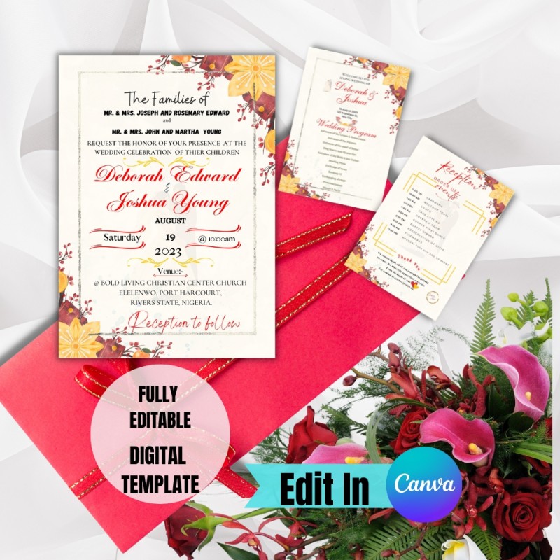 Buy ALL-IN-ONE WEDDING INVITATION TEMPLATES by EUSandra Digital World ...