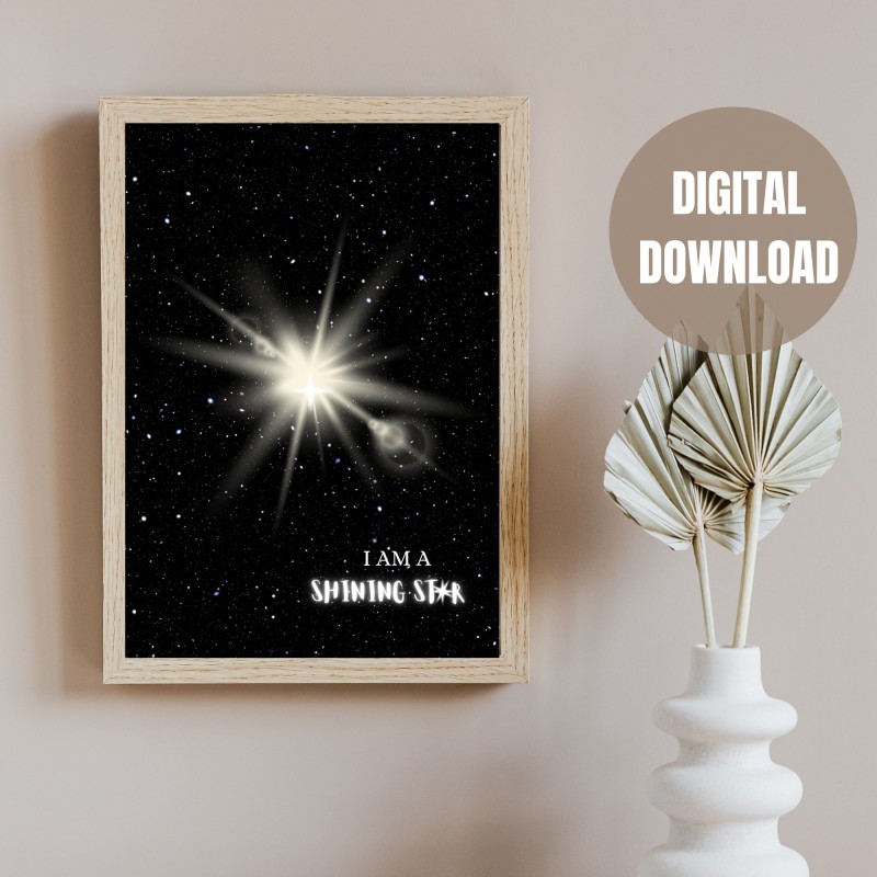 Buy I am a SHINING STAR PRINTABLE WAL ART. by EUSandra Digital World on ...
