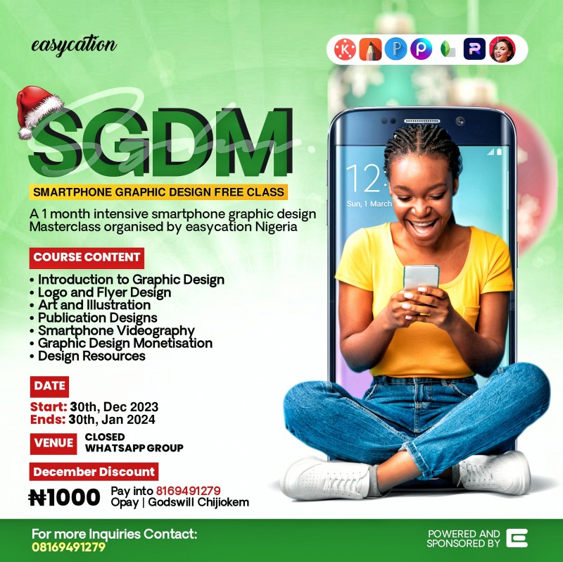Buy Smartphone Graphic design Masterclass 5.0 by Adindu Godswill Chijiokem on Selar