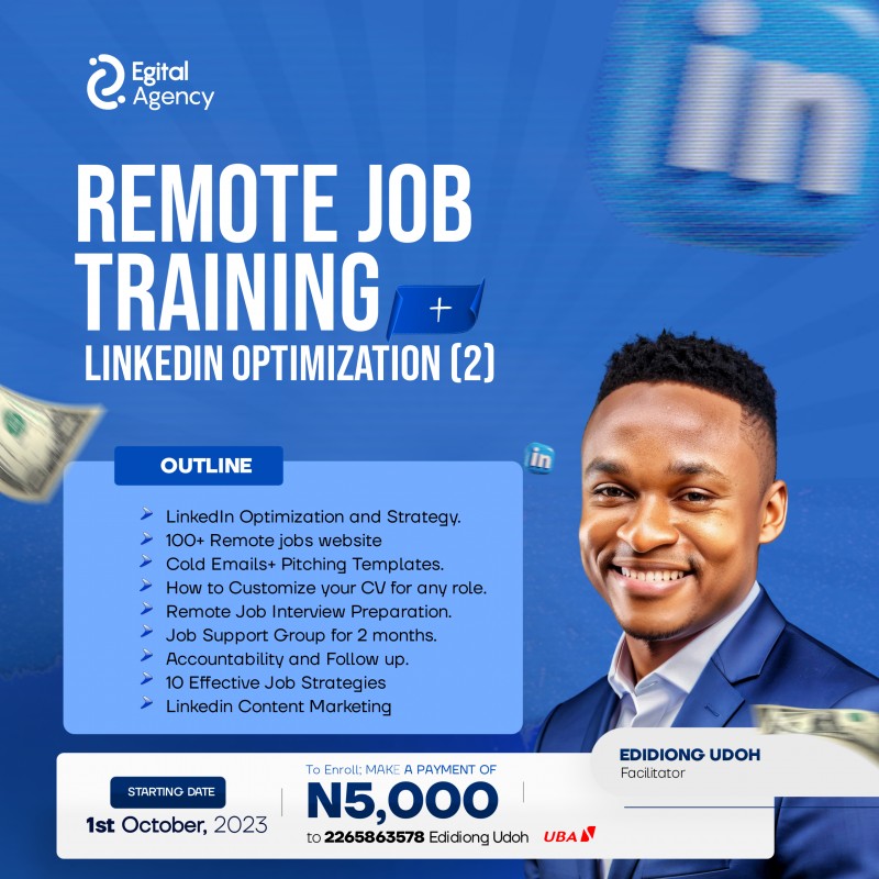 Buy LinkedIn Optimization Class by Edidiong Sunday Udoh on Selar