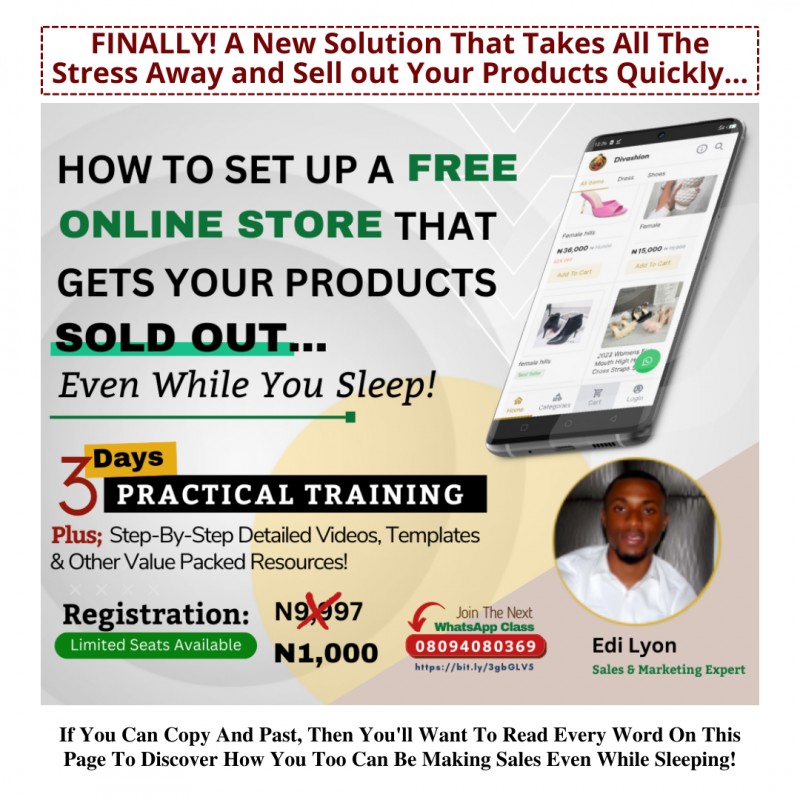 Buy [Copy] E-Store Sales Generator Masterclass by Edi Lyon on Selar