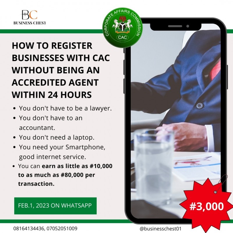 Buy HOW TO BECOME A CAC AGENT WITHOUT ACCREDITATION by Eme Ekpo on Selar