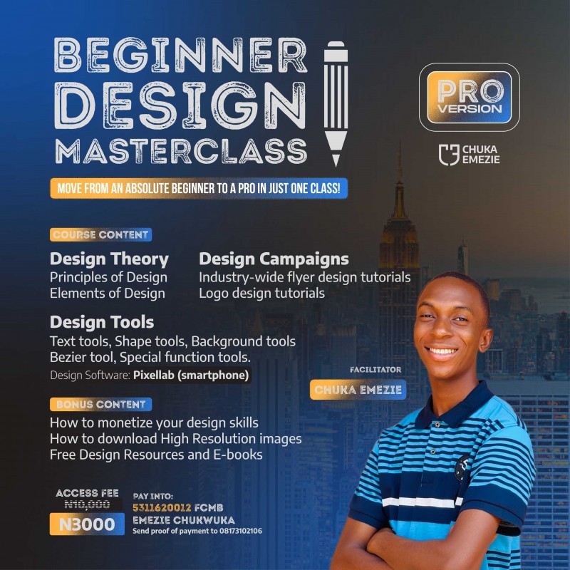 Buy BEGINNER DESIGN MASTERCLASS by Chukwuka Emezie on Selar