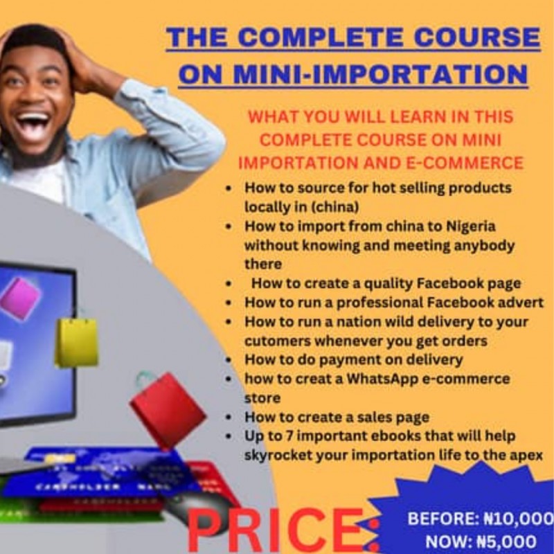 Buy MINI IMPORTATION AND E-COMMERCE by AZI EMMANUEL CHIMEREZE on Selar