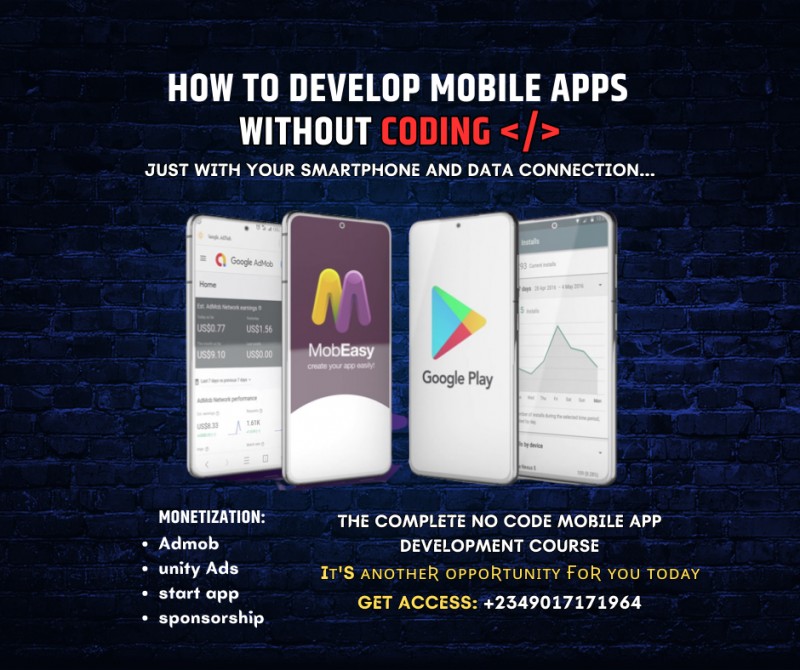 Buy An Intensive NO CODE Mobile App Development Course. by Endozla Networking on Selar