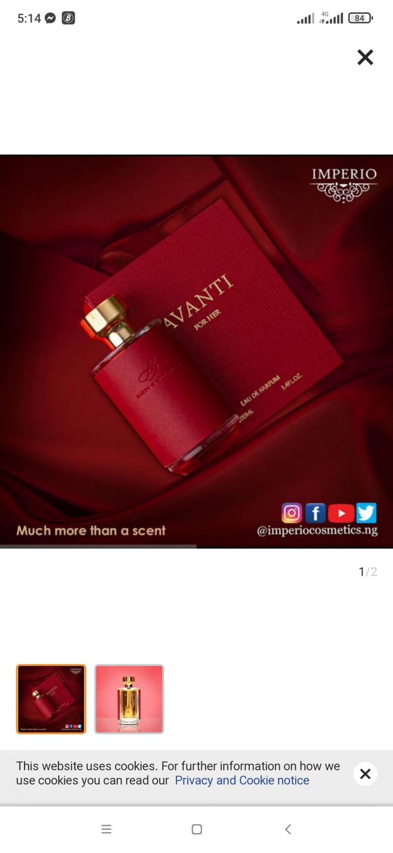 Buy Avanti perfume by Esther ogodo on Selar