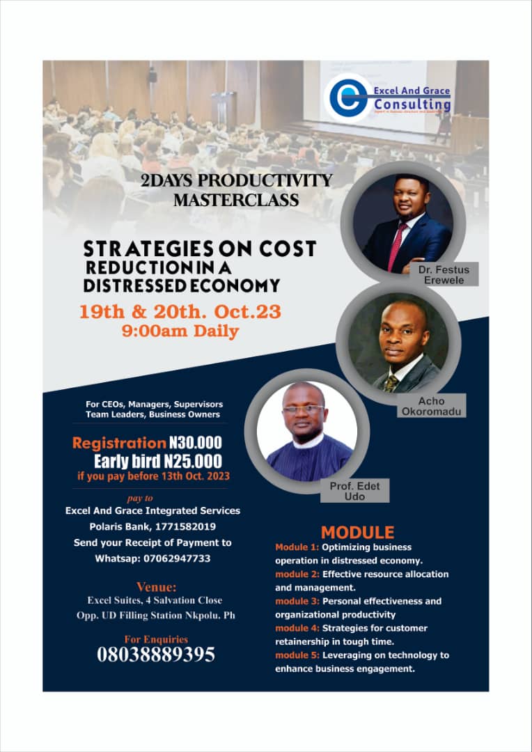 Buy PRODUCTIVITY MASTERCLASS by Excel and Grace Consulting on Selar