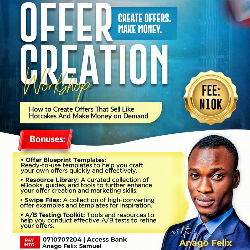 Buy OFFER CREATION WORKSHOP by Anago Felix on Selar