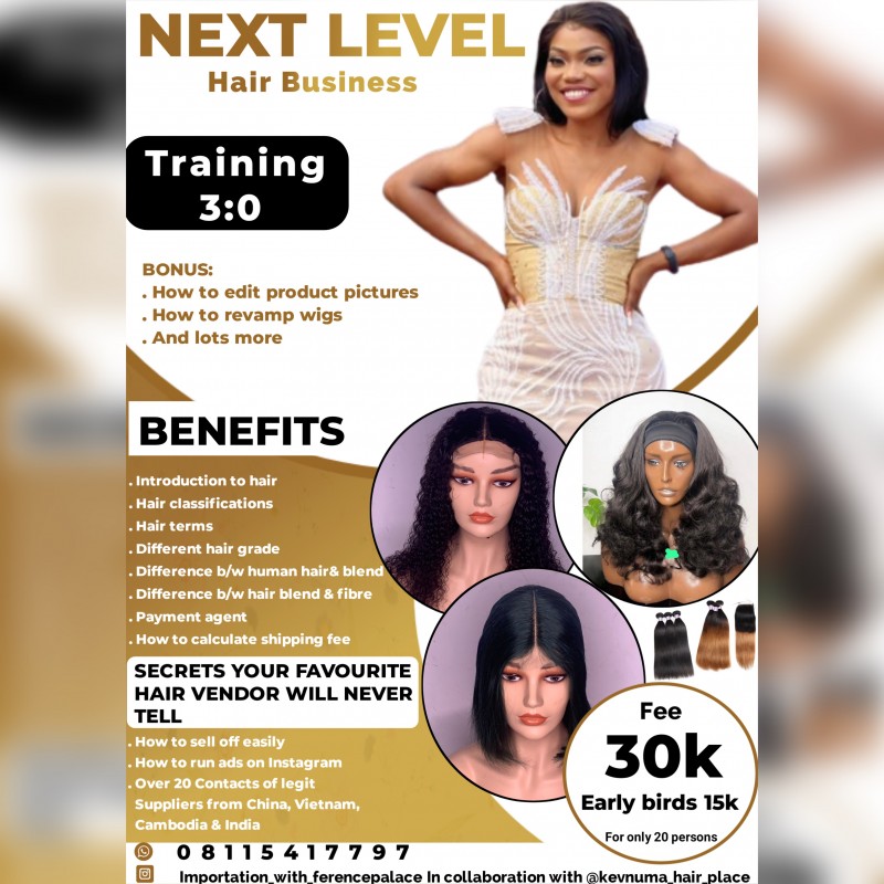 Buy NEXT LEVEL HAIR BUSINESS TRAINING by Ference Palace on Selar