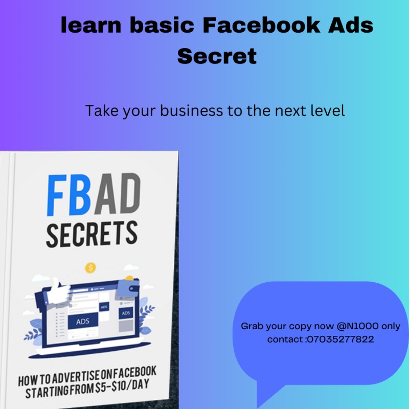 Buy Facebook Ads Secret by Firdausi Abdulaziz on Selar