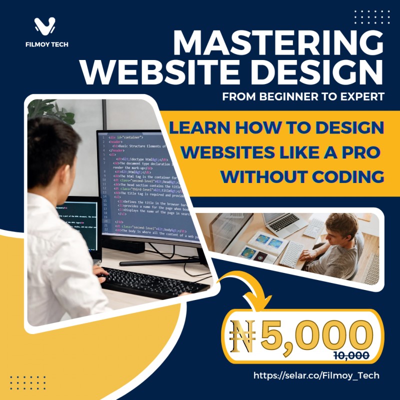 Buy NO CODING WEB DESIGN COURSE by Akinmoju Folayemi on Selar