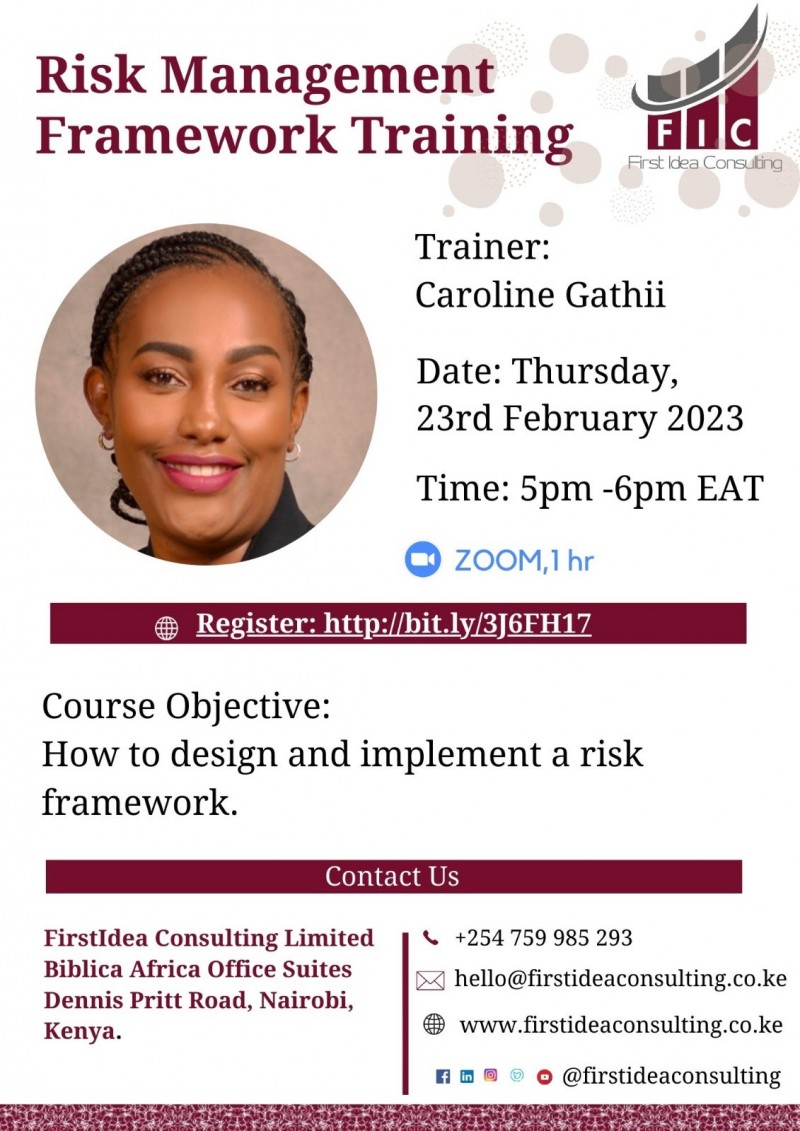 Buy Risk Management Framework Training by FirstIdea Consulting on Selar