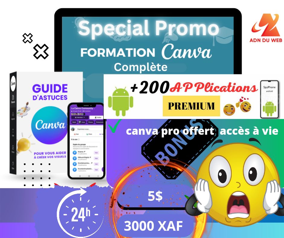 Buy super promo Formation Canva pro by La nonal du web on Selar