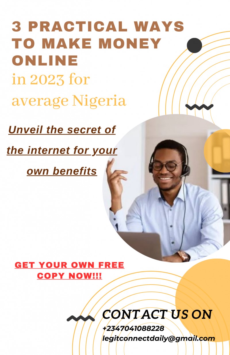 Get 3 Practical ways to make money online in 2023 by Chukwudi Marcel Fredrick on Selar