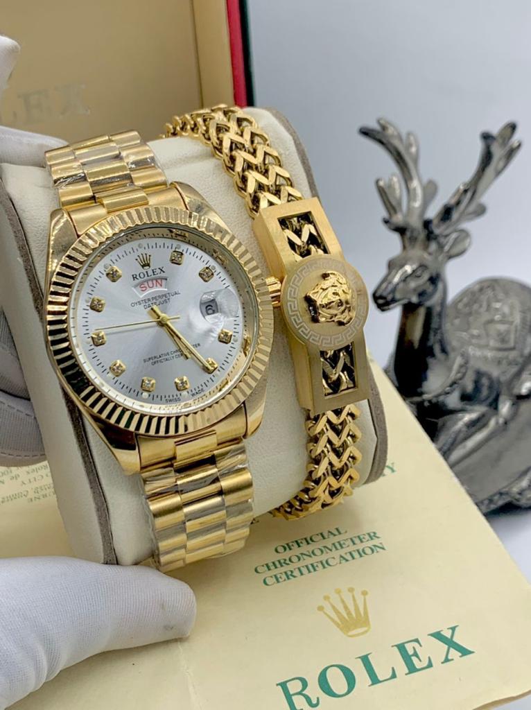 Buy ROLEX CHAIN WATCH + Bracelet by Jimoh Fuhad on Selar