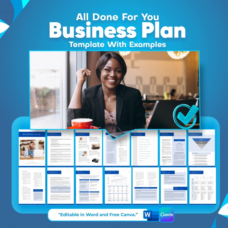Buy DONE-FOR-YOU Business Plan Template with Examples guide by ...