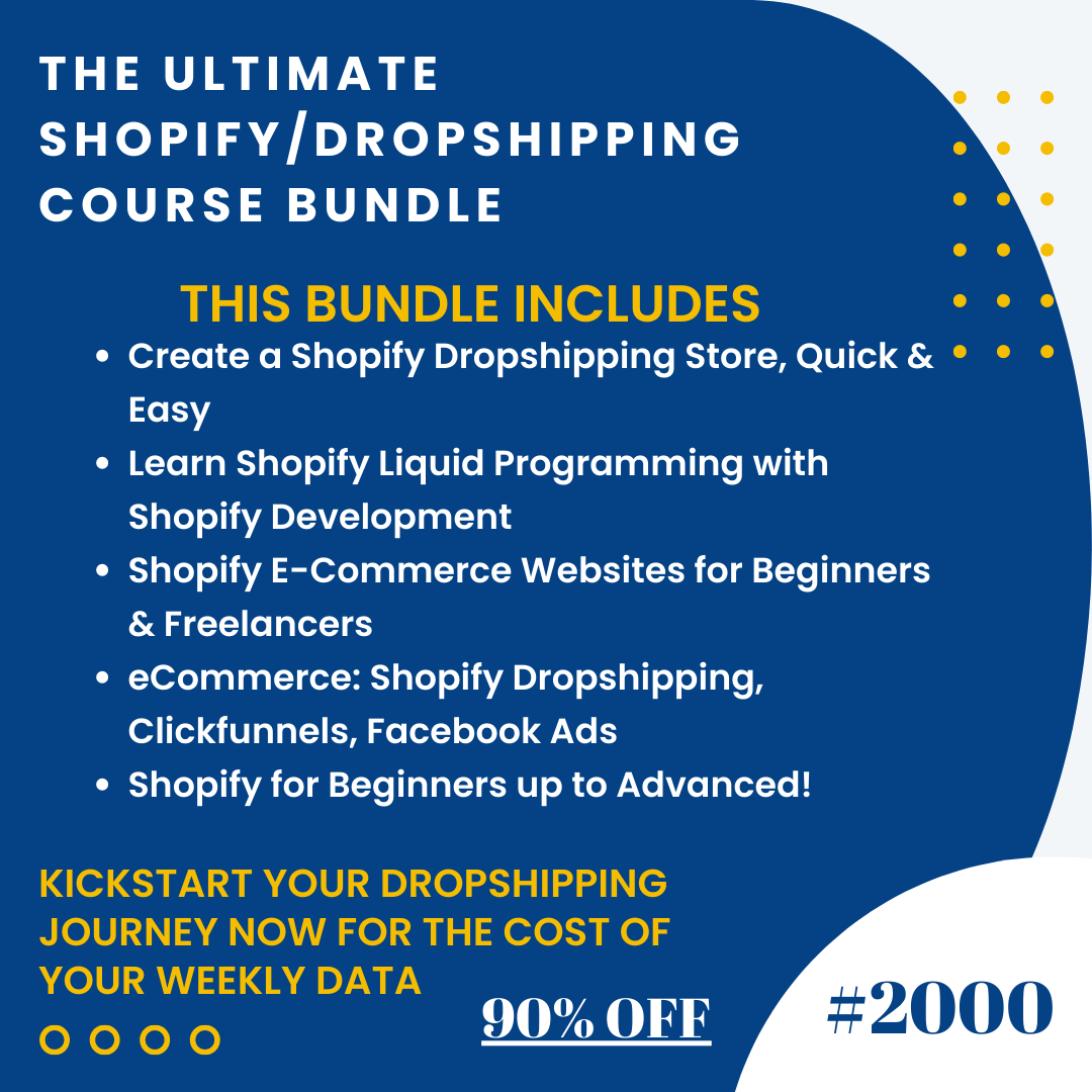 Buy The Ultimate Shopify/Dropshipping Course Bundle by Get Set Sell on Selar