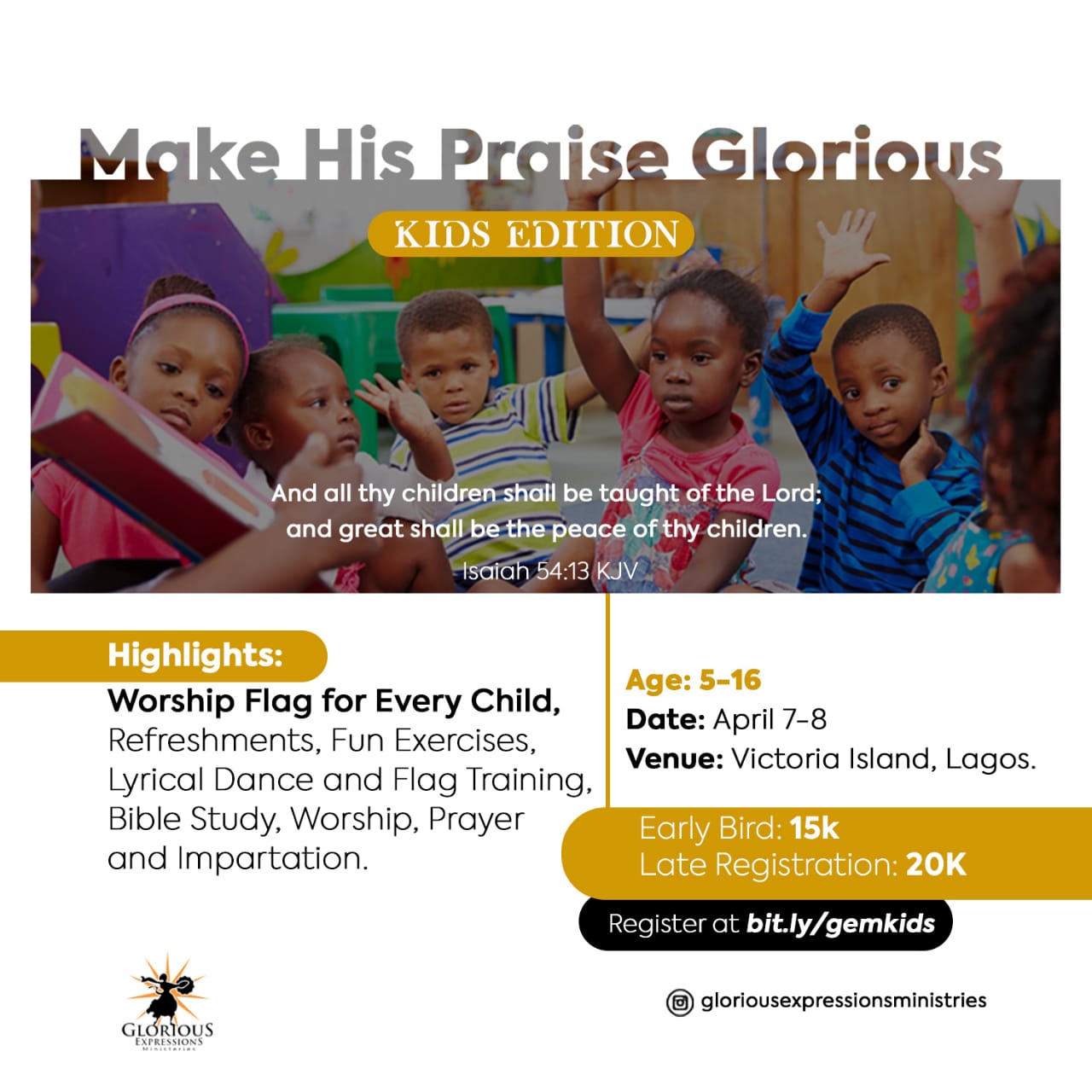 Buy Make His Praise Glorious Kids Edition Ticket by Glorious ...