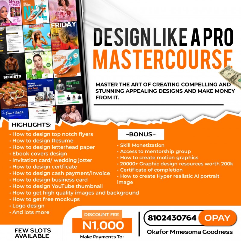 Buy DESIGN LIKE A PRO MASTERCLASS by Okafor Mmesoma Goodness on Selar