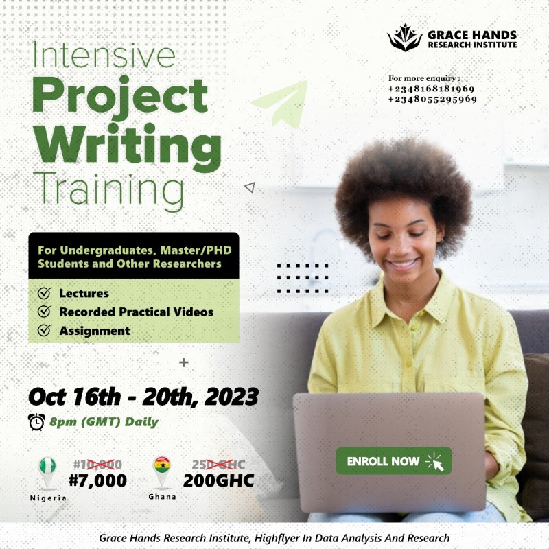 Buy Intensive Project Writing training for Undergraduates, Masters/PhD ...