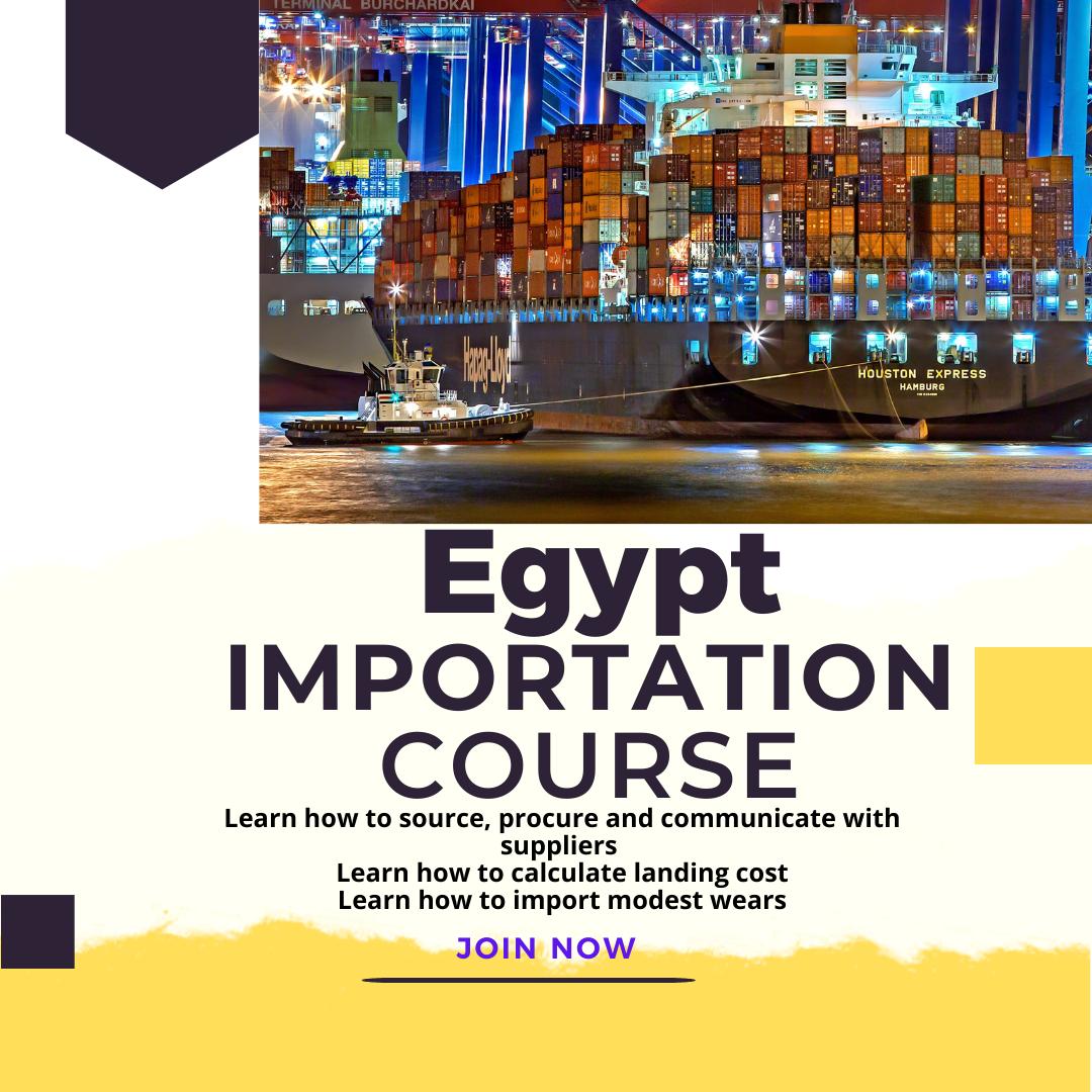 Buy EGYPT IMPORTATION COURSE by KADIRI HAFSAT on Selar