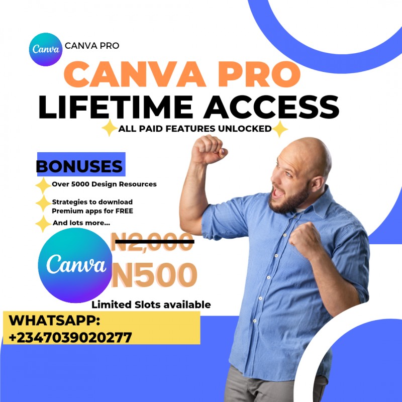 Buy CANVA PRO with lifetime access by HC Digitals on Selar