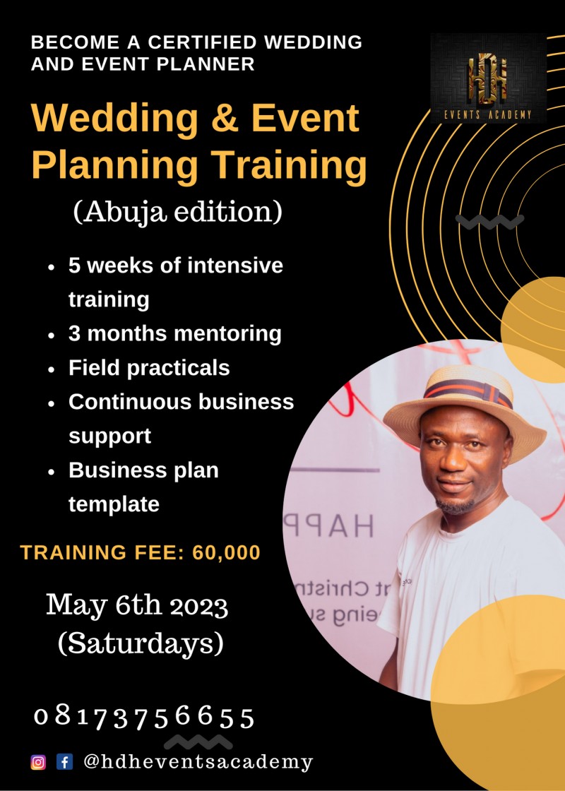 Buy Wedding and event planning training by Adekunle Adamson on Selar