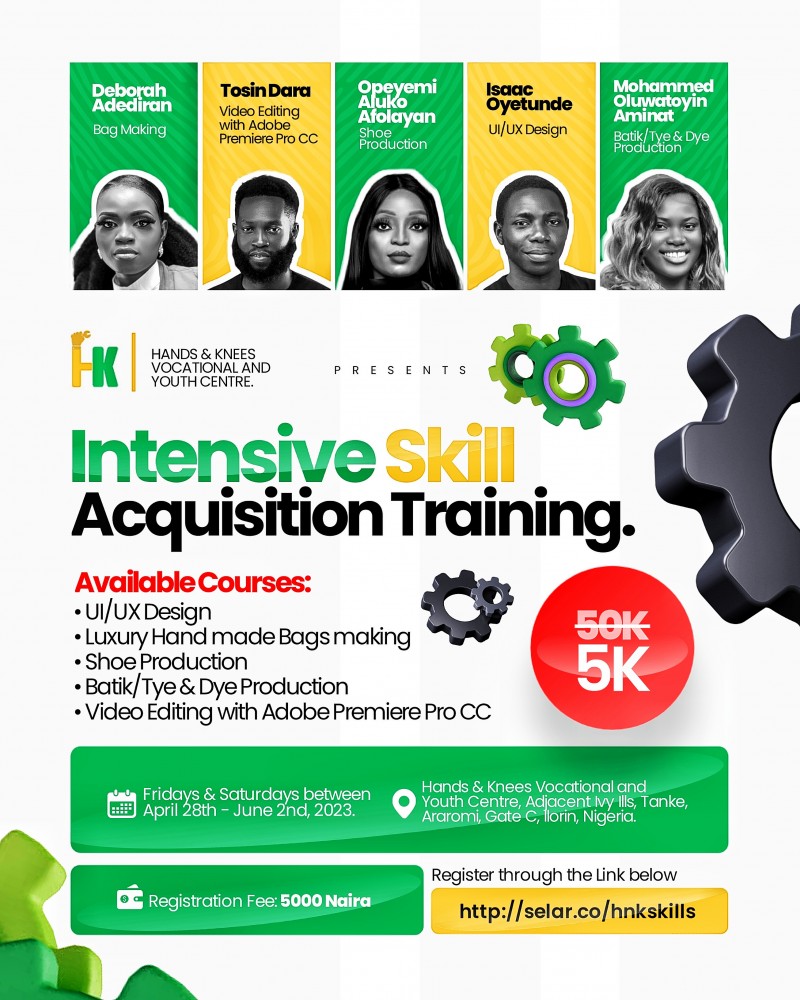 Buy SIX WEEKENDS SKILL AQUISITION TRAINING by Hands & Knees Vocational ...