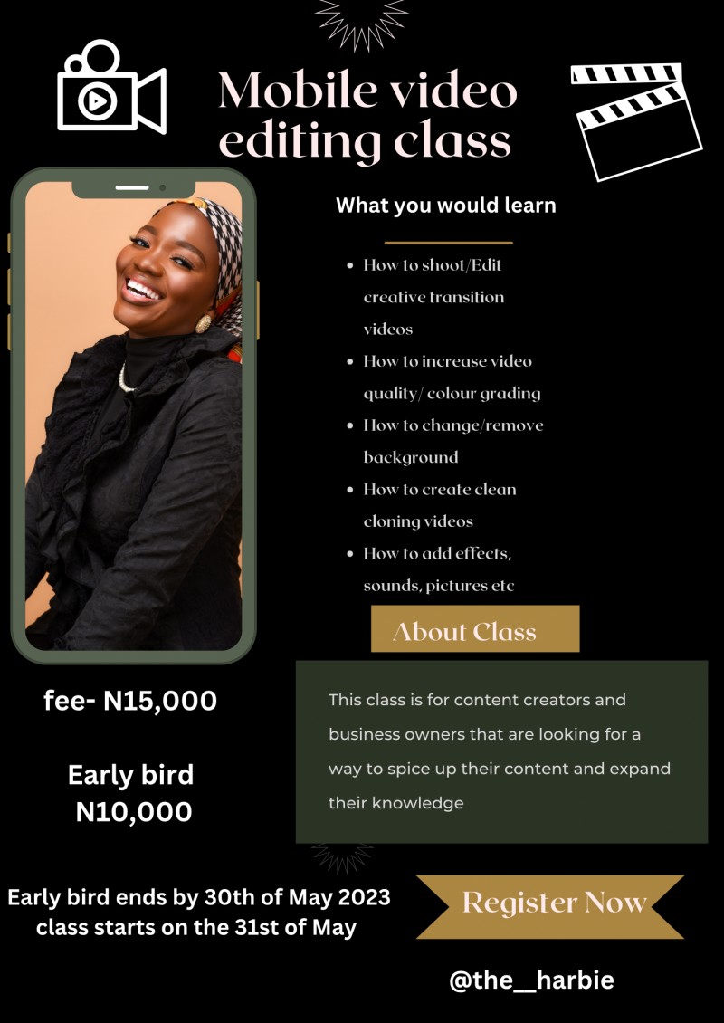 Buy Mobile Video Editing Course by Shittu habeebah on Selar