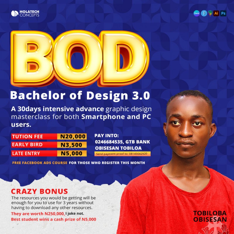 Buy BACHELOR OF GRAPHIC DESIGN copy by Tobiloba Obisesan on Selar.co