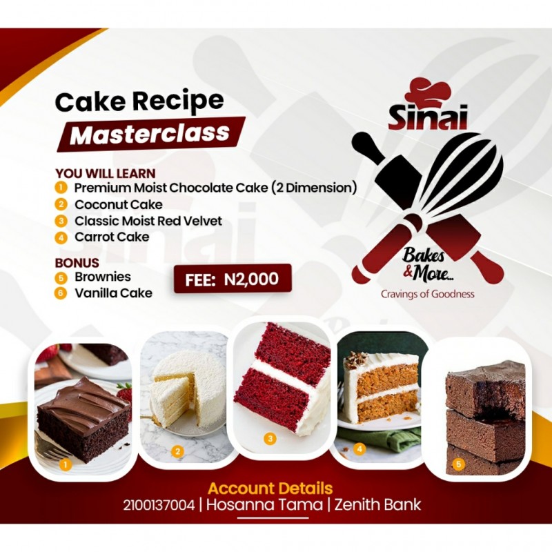 Buy Cake Recipe Master Class by Sinai Bakes & More on Selar