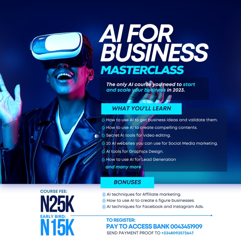 Buy AI for Business Masterclass by Iam Chijamz on Selar