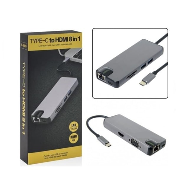 Buy Type-c 8 in 1 adapter by I-Base-Gadgets on Selar